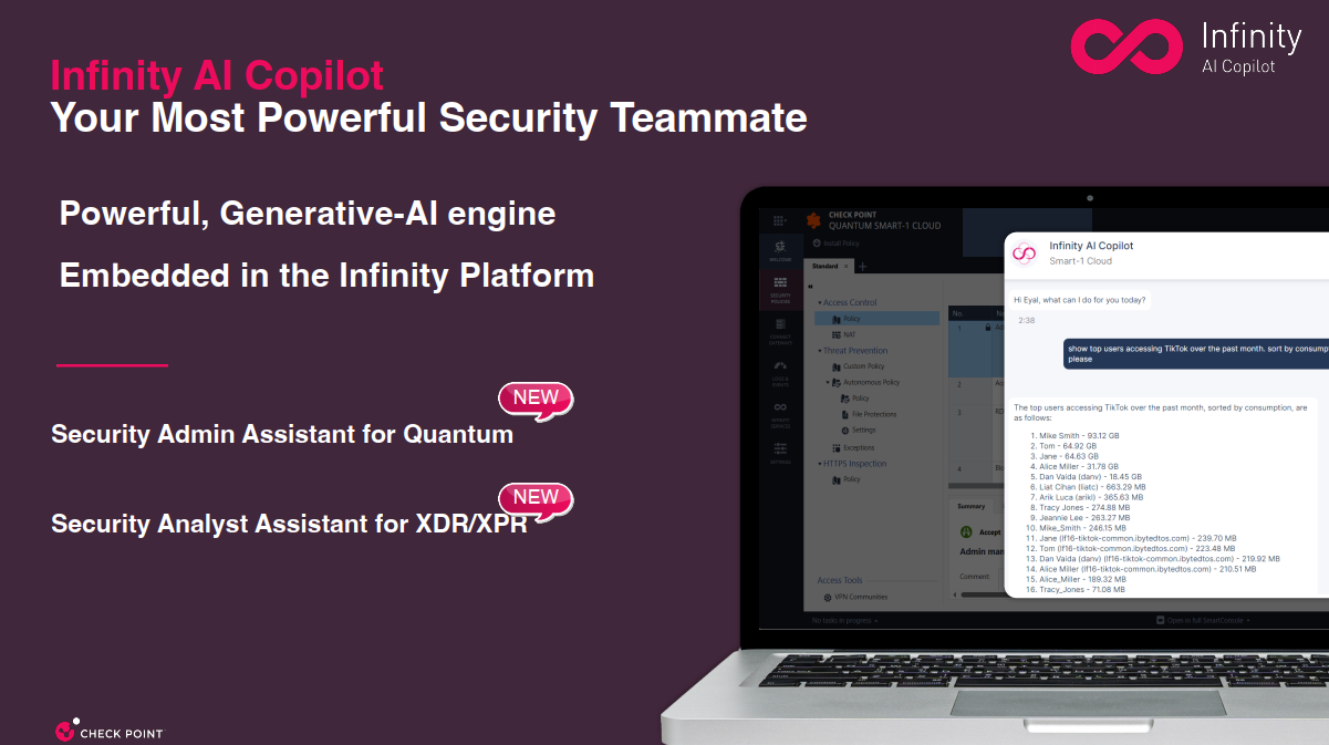 Check Point เปิดตัว Infinity AI Copilot พร้อมระบบความปลอดภัยไซเบอร์ที่ขับเคลื่อนด้วย AI - ข่าวไอ ...